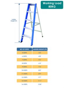 Ladder Hub - Aluminium Single Sided Ladder - 5 Steps (YSS05)