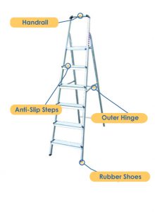 Ladder Hub - Aluminium Platform Ladder - 3 Steps (EZ03)